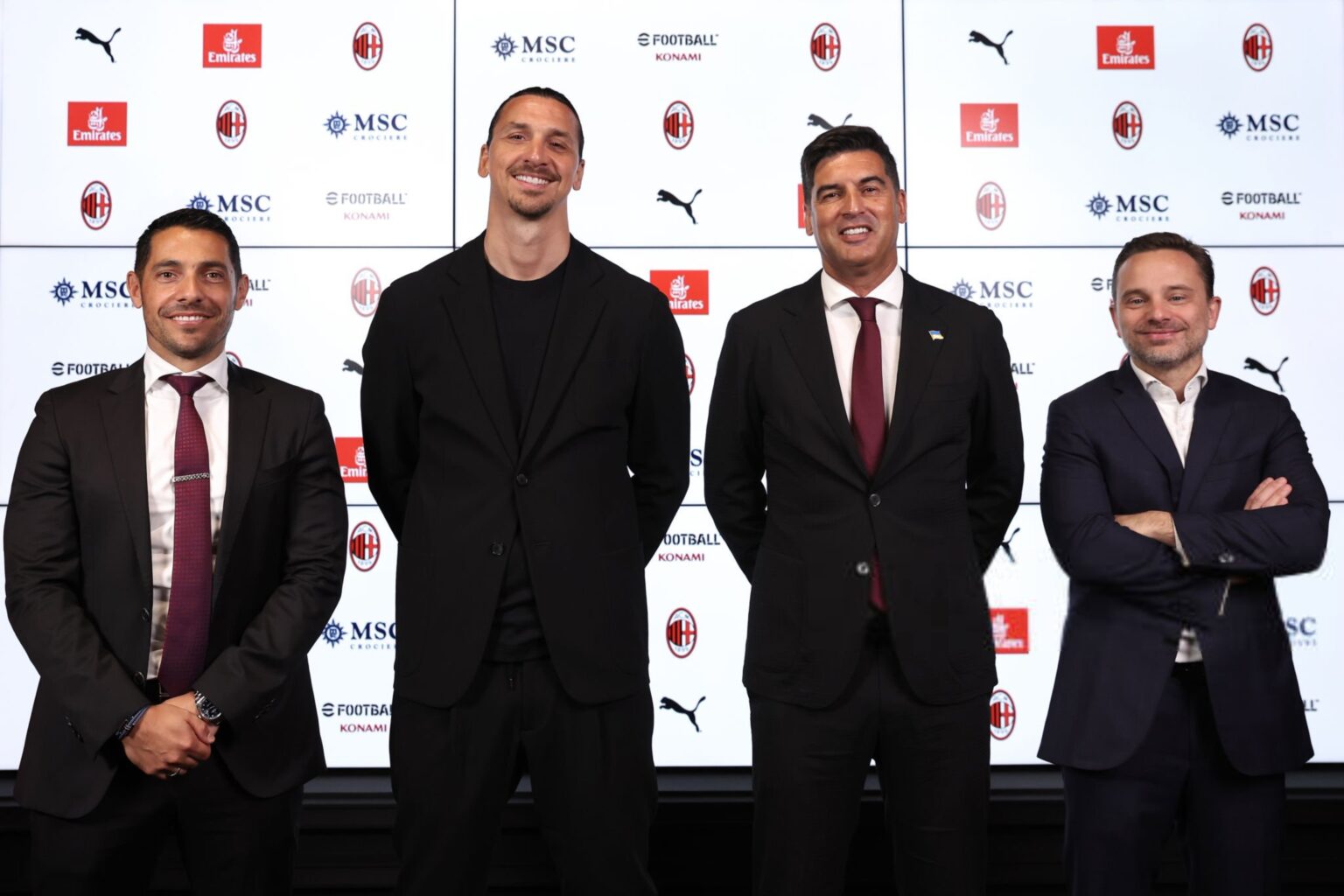 Real Madrid's Florentino Perez hosts Milan's Ibrahimovic, Moncada and ...